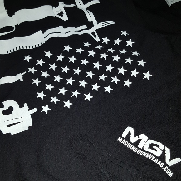 Machine Gun Vegas | Shirts | Machine Gun Vegas American Flag Tshirt ...